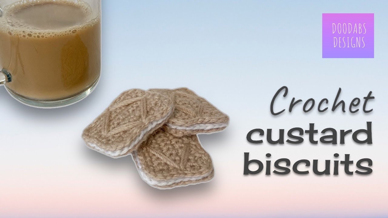Crochet Food Custard Cream Biscuits | Free crochet pattern - You Should ...