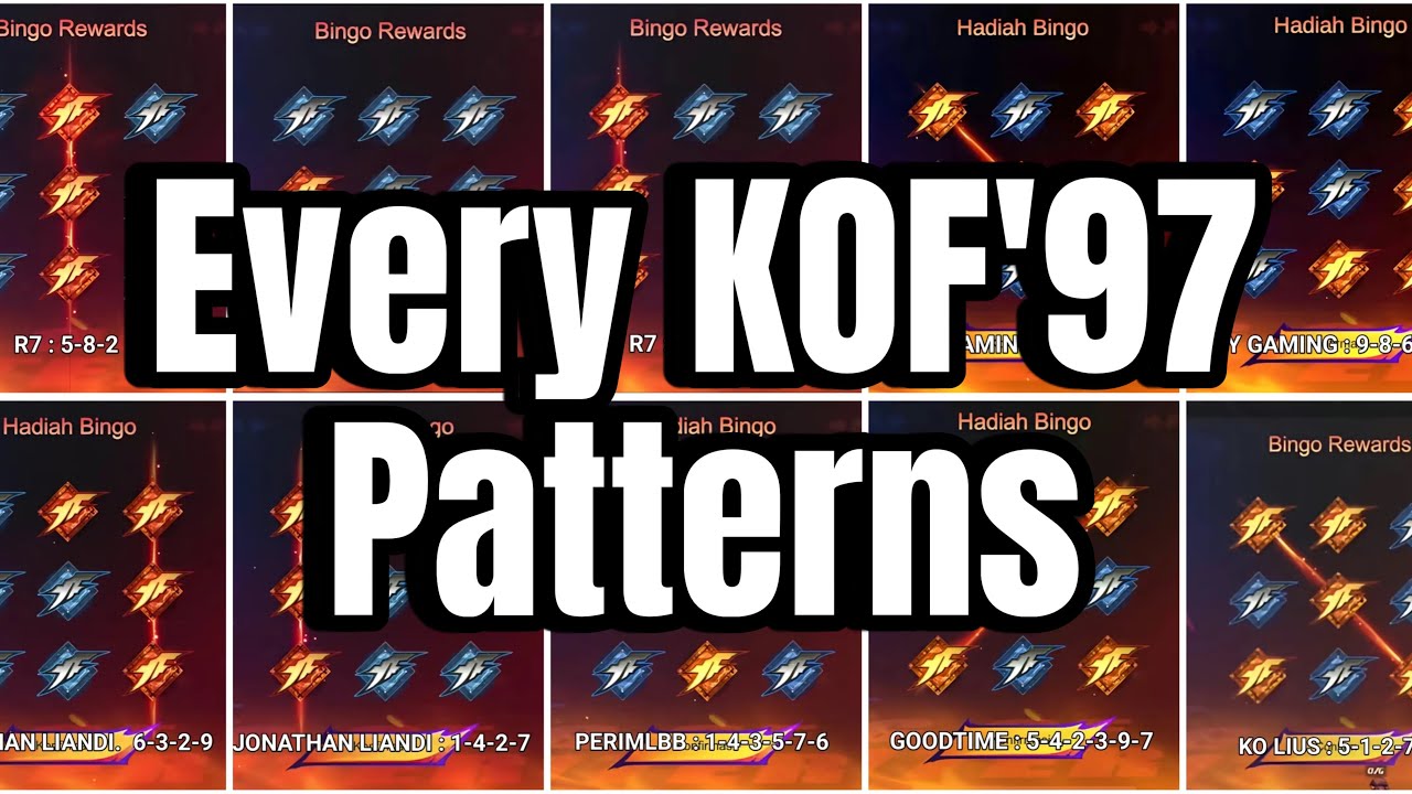 ALL MLBB KOF’97 BINGO PATTERNS 2024 | Lets Find Your Pattern Together!💪 ...