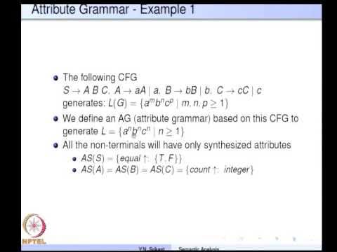 Mod-04 Lec-12 Semantic Analysis with Attribute Grammars Part 1 - YouTube