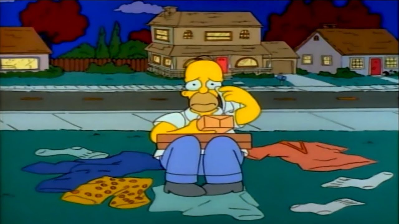 The Simpsons: Homer Gets Kicked Out Of His House - YouTube