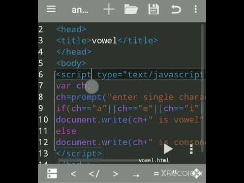 JavaScript Code To Check Character is Vowel or not | Vowel orConsonent ...