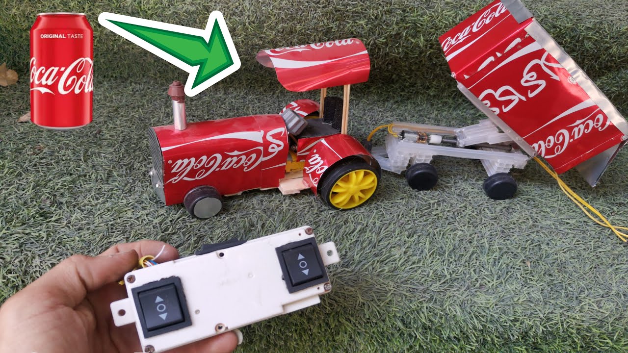 Make an Amazing Mini Tractor Dump Recycling Soda Cans - YouTube