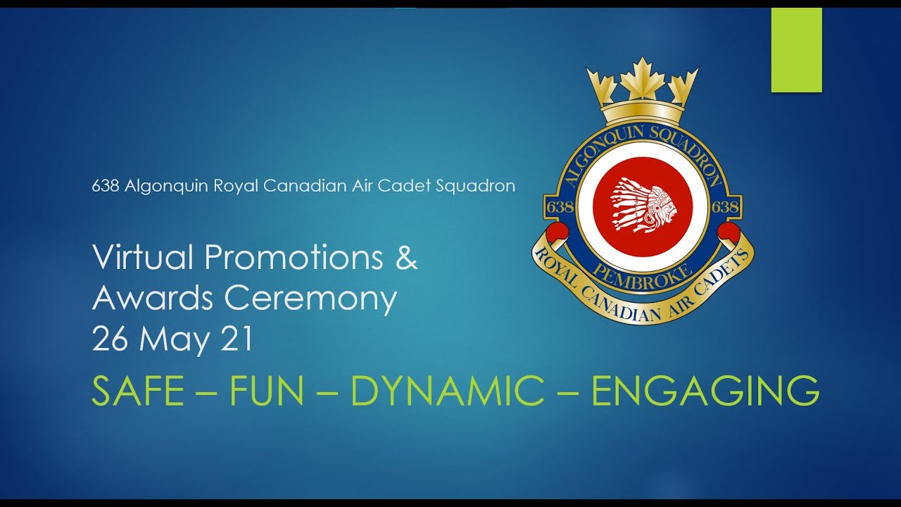 638 Squadron's 2021 Virtual Promotions and Awards Ceremony - YouTube
