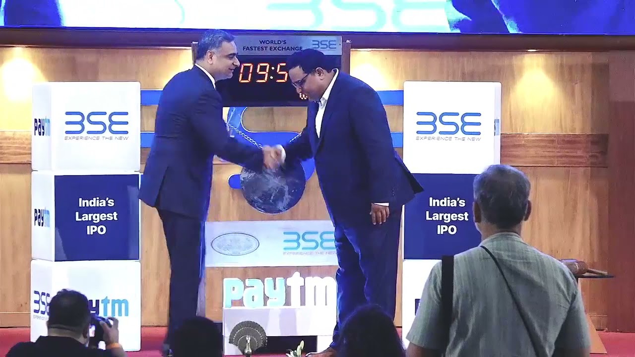 Paytm Listing Ceremony One97 Communications Ltd Biggest IPO - YouTube