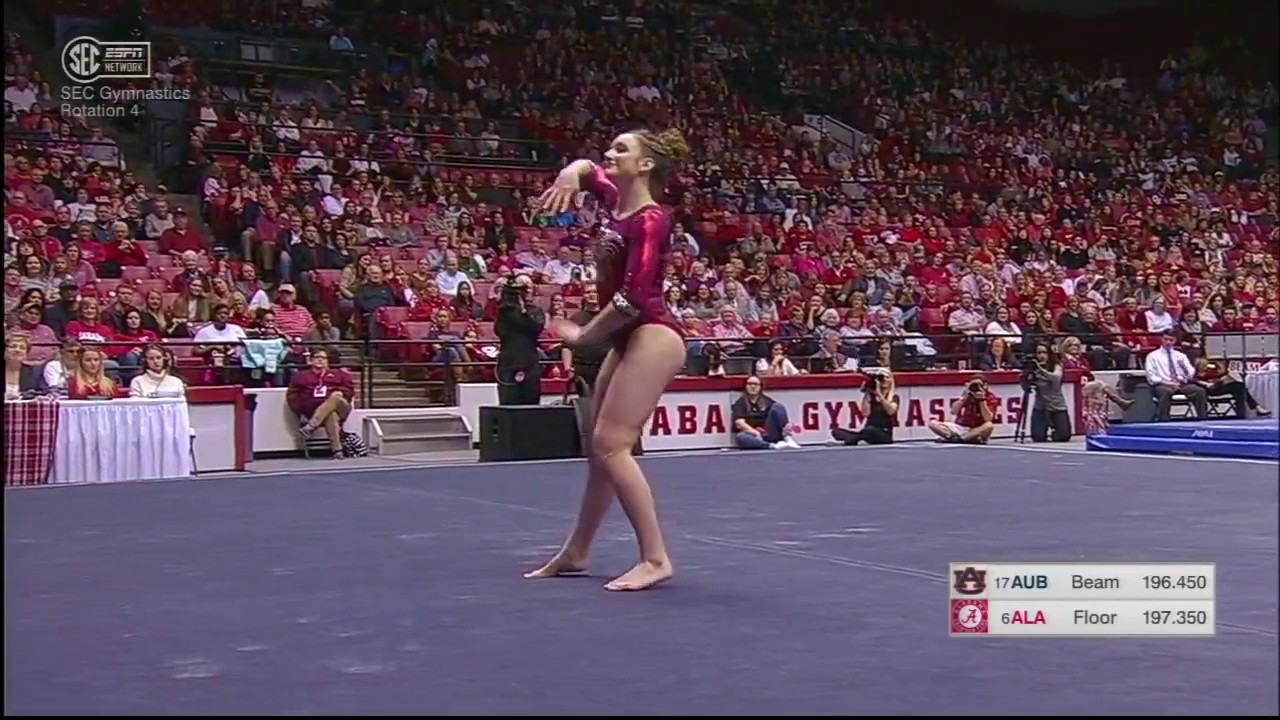 Wynter Childers (Alabama) 2017 Floor vs Auburn 9.85 - YouTube