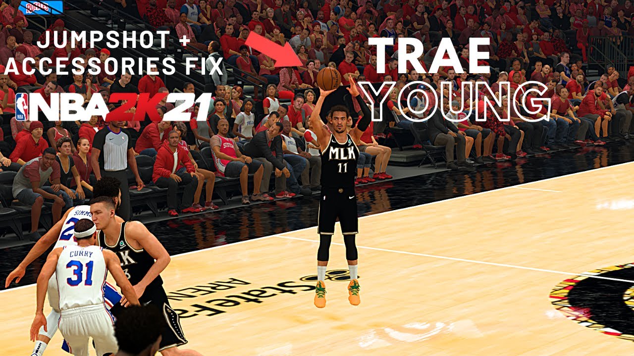 Trae Young JUMPSHOT + Accessories fix in NBA2K21 - YouTube