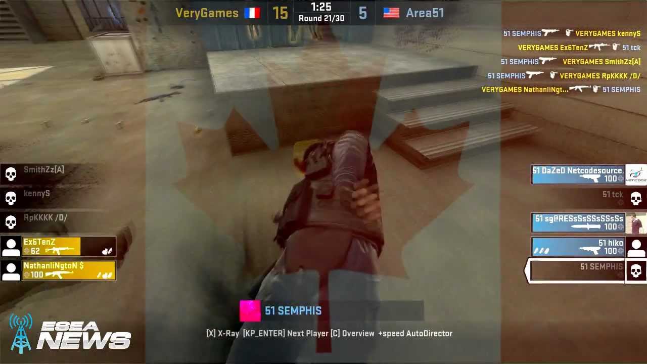 CS:GO Pro Kory "semphis" Friesen vs VeryGames MAG7 Frags on de_nuke_ve ...