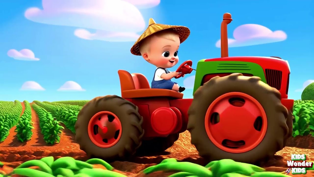 👦🚜🎶 Leo's Happy Tractor Ride! A Fun Farm Song for Kids - YouTube