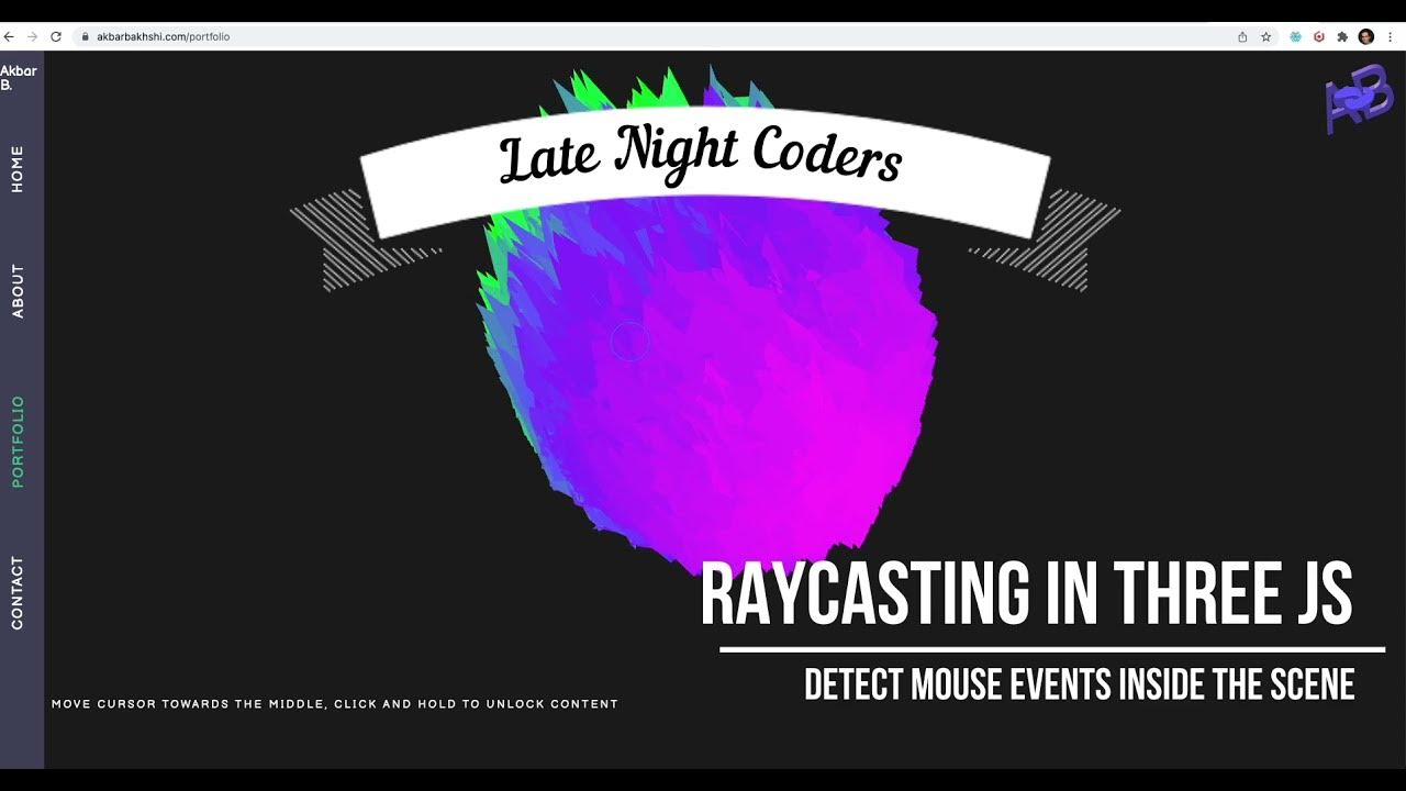 Detect mouse events on ThreeJS objects using Raycaster class - YouTube