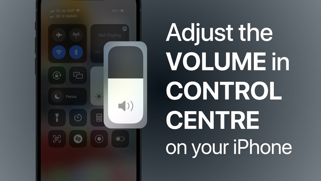 How to Adjust the Volume in Control Centre on your iPhone - YouTube