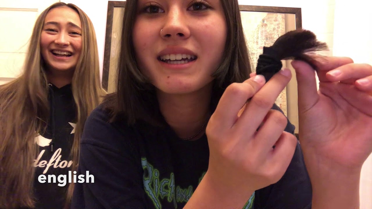 maya cuts her hair at 12am - YouTube