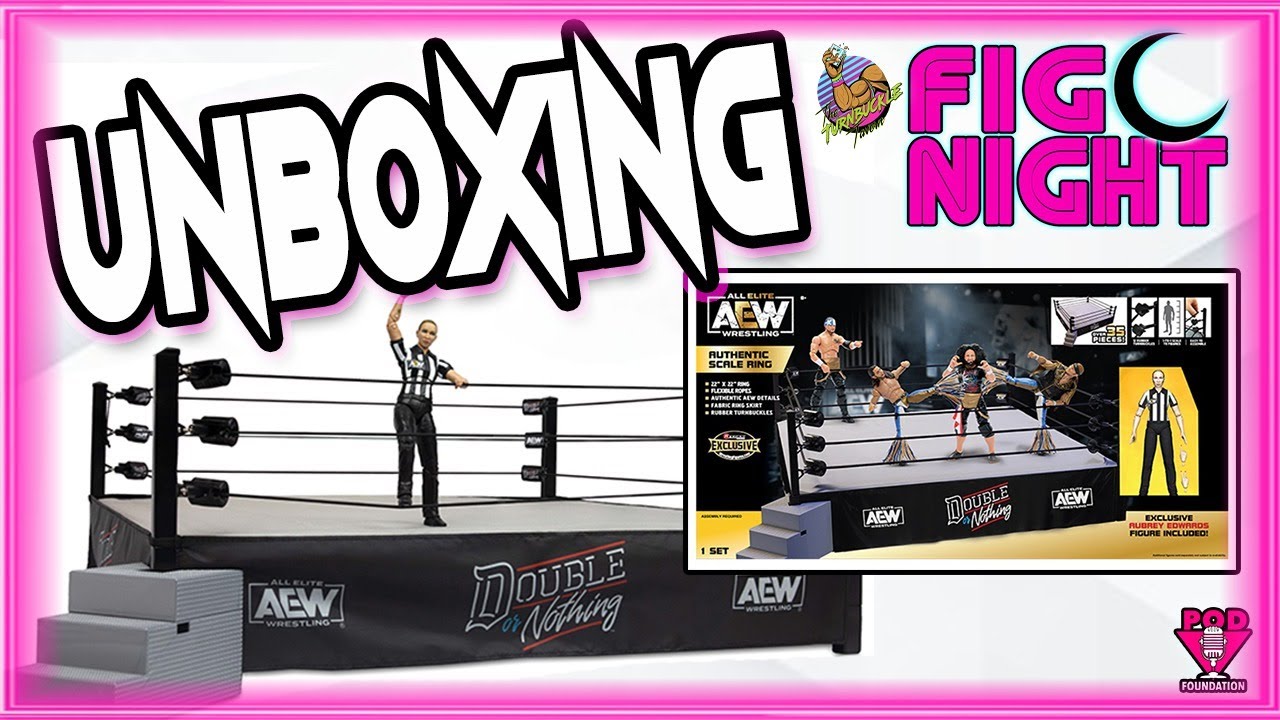 AEW Authentic Scale Ring Playset (w/Aubrey) UNBOXING | FIG NIGHT - YouTube