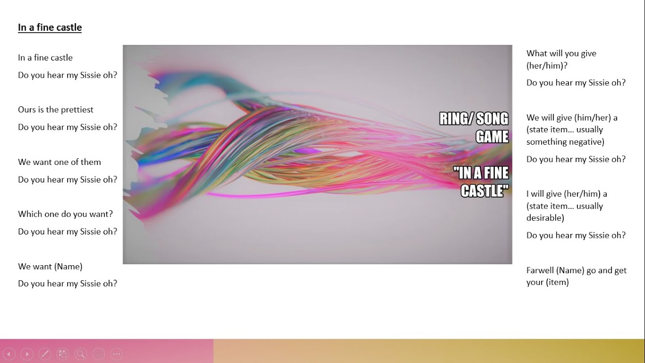 Ring/ song game In a fine castle -Anderson La Barrie - YouTube