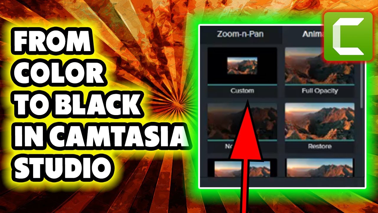 How to Fade From Color to Black in Camtasia 2022 - YouTube