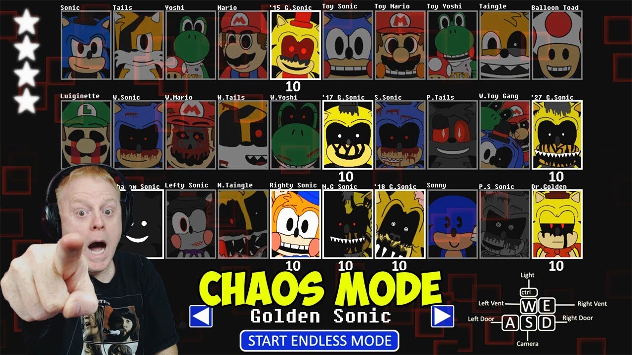 SONIC'S PIZZERIA SIMULATOR CHAOS MODE - GOLDEN SONIC MODE | GOING FOR ...