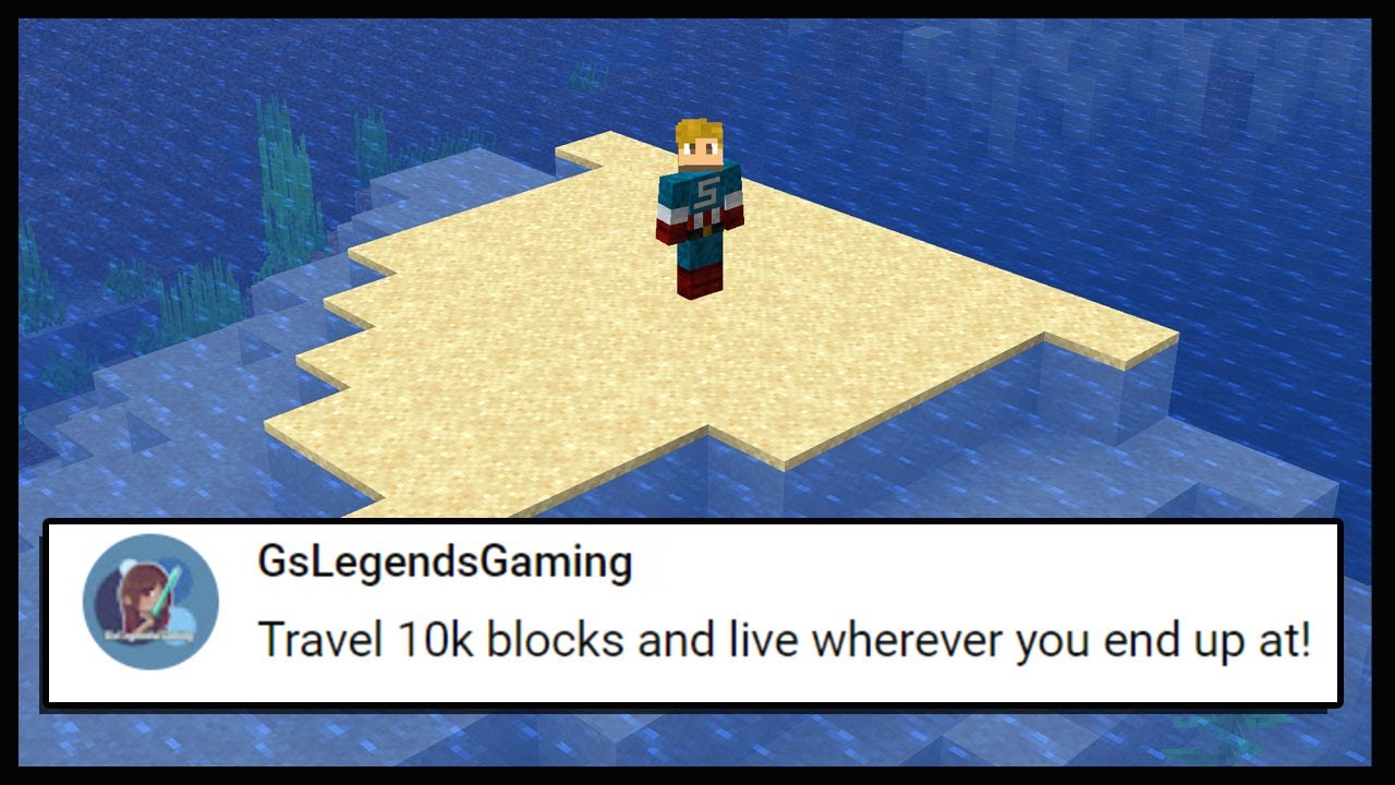 I HAD TO TRAVEL 10,000 BLOCKS.. | Minecraft Top Comment #2 - YouTube