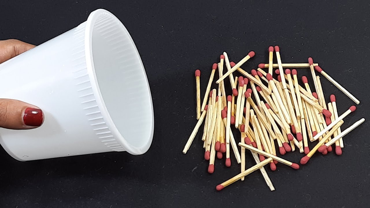 2 SUPERB HOME DECOR IDEAS USING WASTE PLASTIC POT AND MACH STICKS | DIY ...