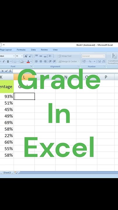 Grade formula in Excel | 😀🥲😁😊Give grades to mark without If function in Excel ...