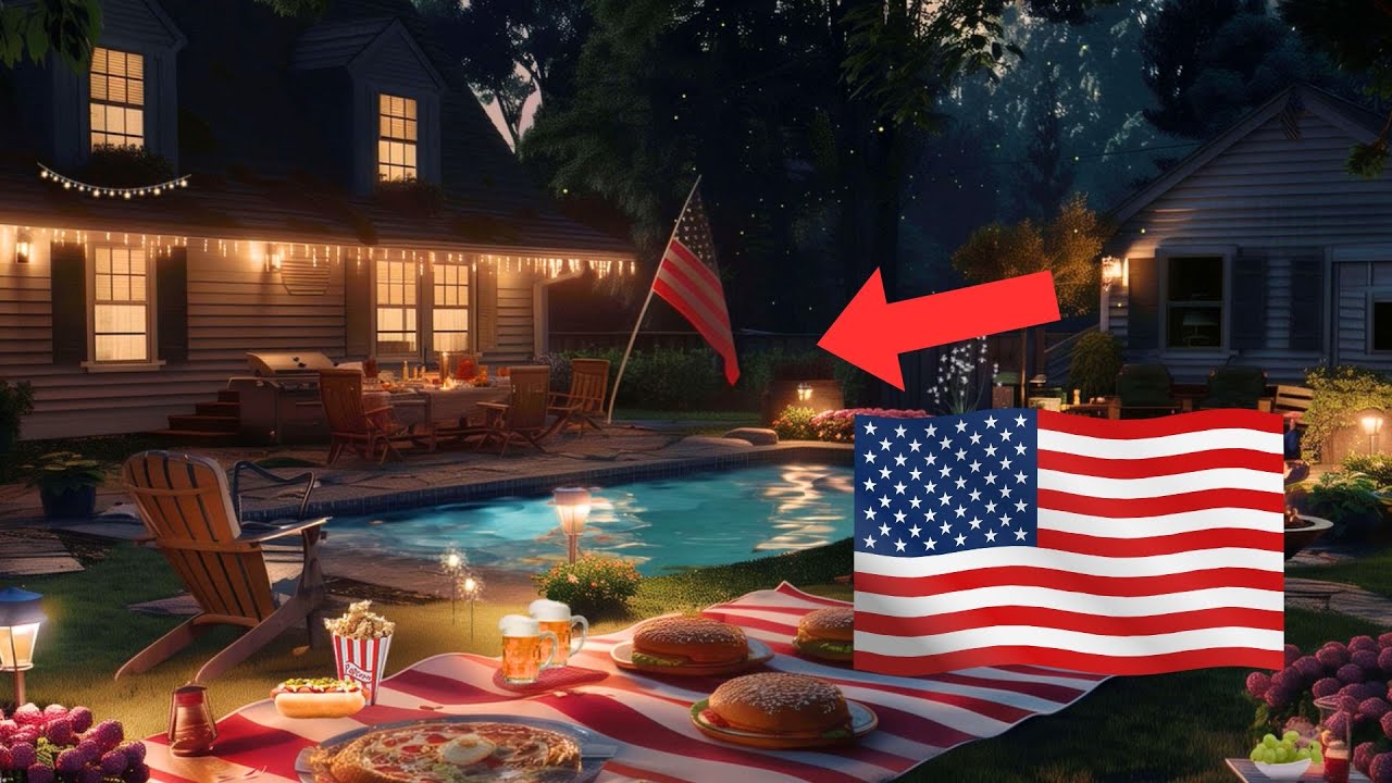 Relaxing 4th of July Ambience: Summer Night in the 1990s with Jazz ...
