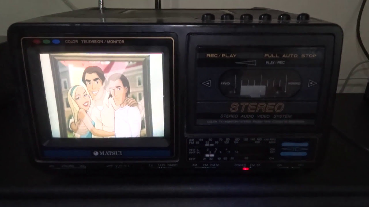 Demo functionare TV color portabil cu radio si casetofon Matsui (Japan ...