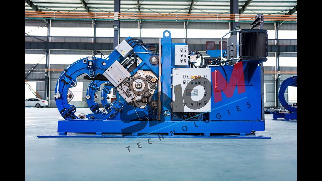 rebar bundling machine - YouTube