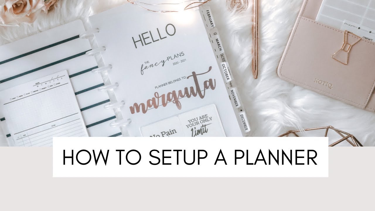 How To Setup A Planner Start to Finish | At Home With Quita - YouTube