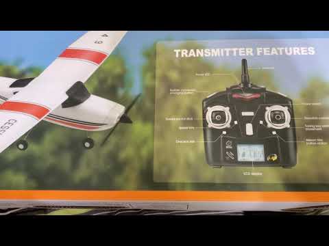 Unboxing the WL toys cessna 182 3 channel remote control plane - YouTube