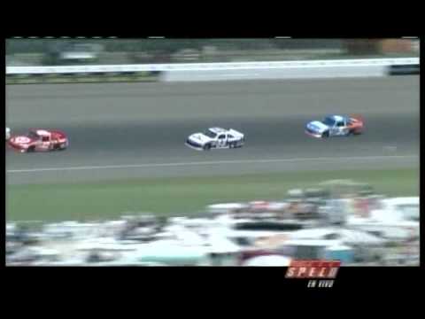 Mark Martin Crash at Michigan - NASCAR Sprint Cup Series 2012 (Spanish ...
