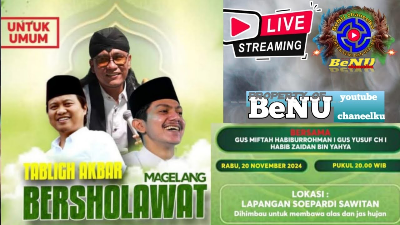 TABLIGH AKBAR MAGELANG BERSHOLAWAT ( GUS MIFTAH,GUS YUSUF DAN HABIB ...