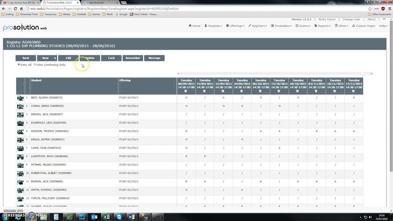 Marking a Register - YouTube