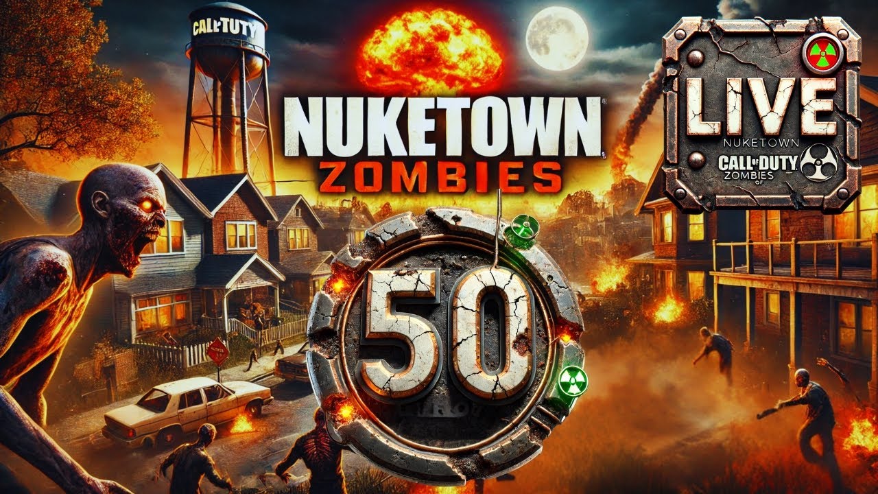 🔴 LET'S BEAT NUKETOWN ROUND 50?! - Call of Duty Black Ops 2 Zombies ...