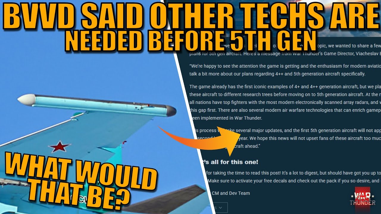 BVVD SAID other technologies need to be added before 5th gens! What ...