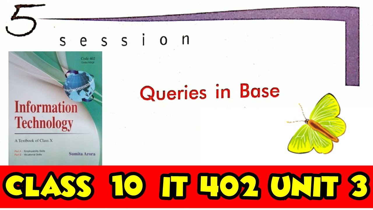 Sumita Arora Queries in Base Class 10th Information Technology 402 In ...