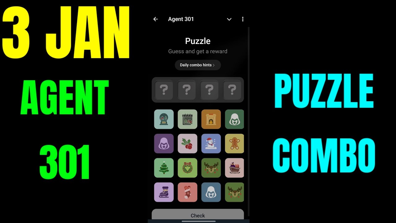 Agent 301 Puzzle Today 3 January | Agent 301 Airdrop | Agent 301 Puzzle ...