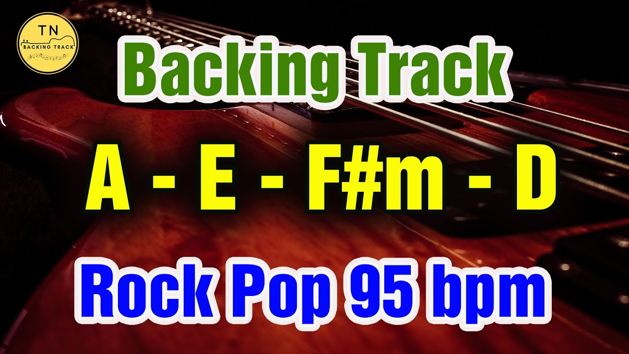 Synth Rock Pop Backing Track A Major | A E F#m D | TN Guitar Backing ...