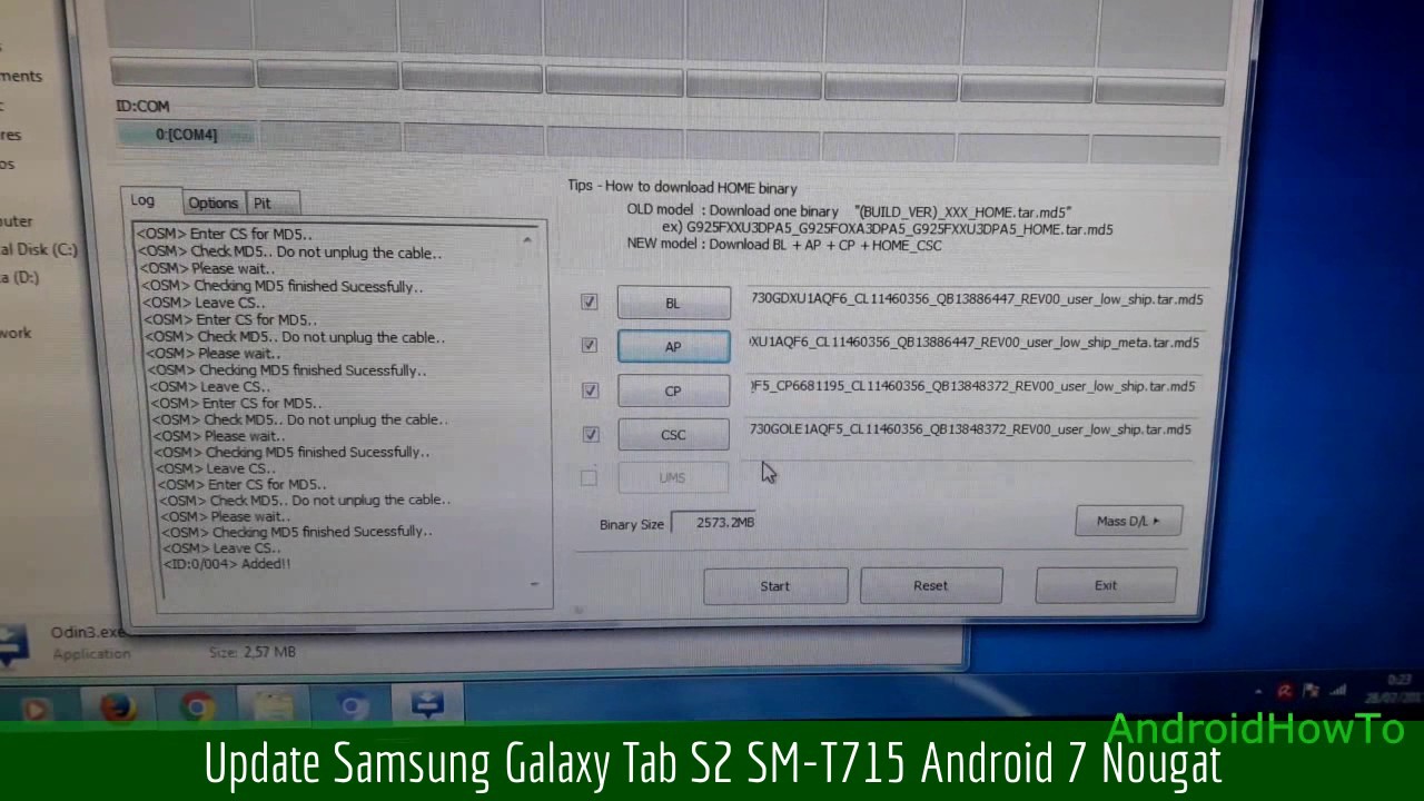 Update Samsung Galaxy Tab S2 SM-T715 Android 7 Nougat - YouTube
