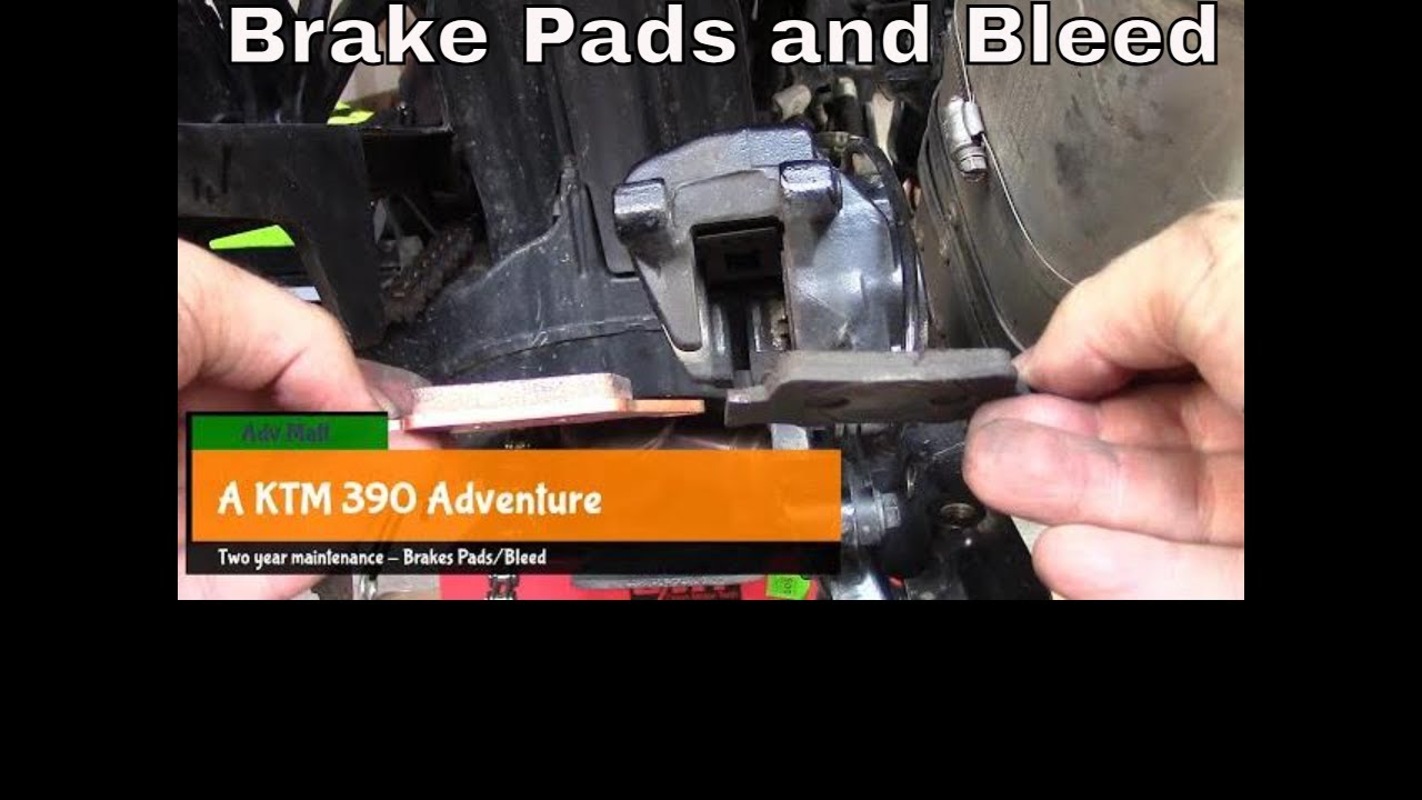 A KTM 390 Adventure. Two year maintenance brakes pads/bleed. - YouTube
