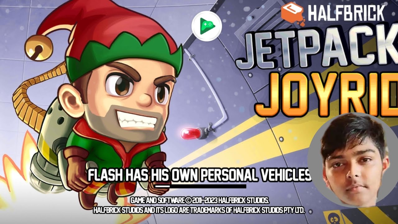 The name of the game is jetpack joyrid . It is very interesting game ...