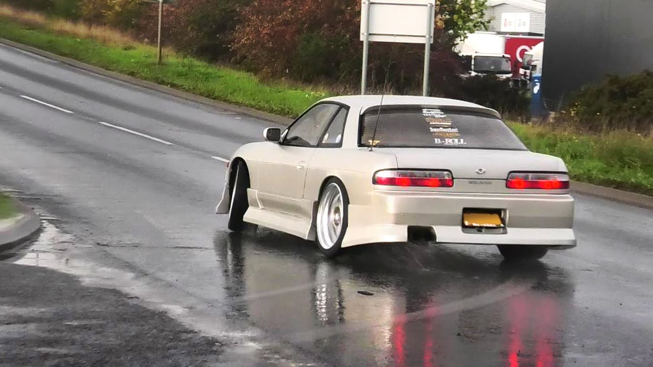 Modified Cars Leaving a Car Show in HEAVY RAIN! - YouTube