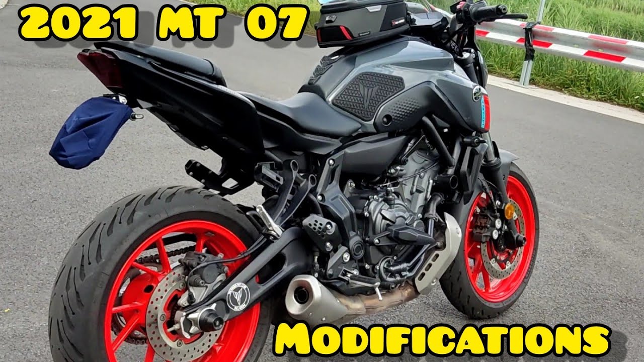 2021 MT07 with modifications walkaround - YouTube