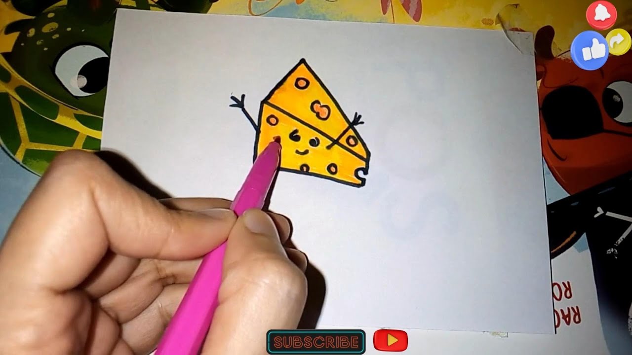 Mastering Art: Drawing a Realistic Cheese Slice | Step-by-Step Tutorial ...
