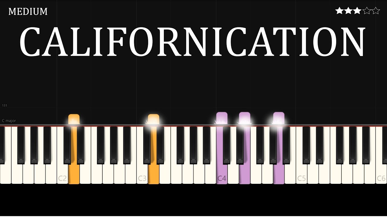 Red Hot Chili Peppers Californication Piano Notes at Leo Coughlan blog