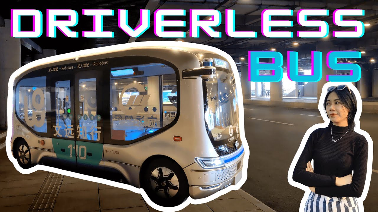 Driverless bus in Guangzhou, China - YouTube