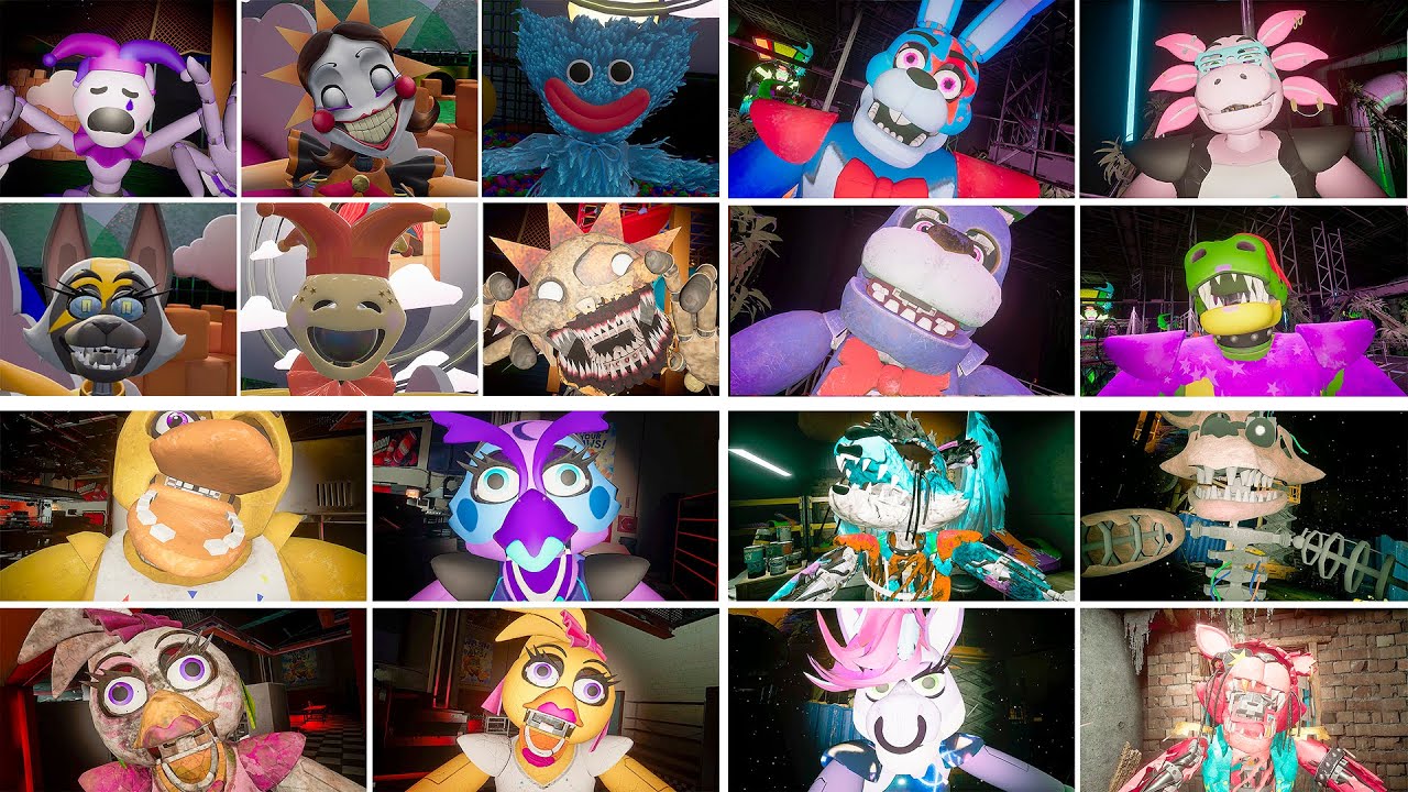 ALL Animatronics TRANSFORMATION with ALL Mods in FNAF Security Breach ...