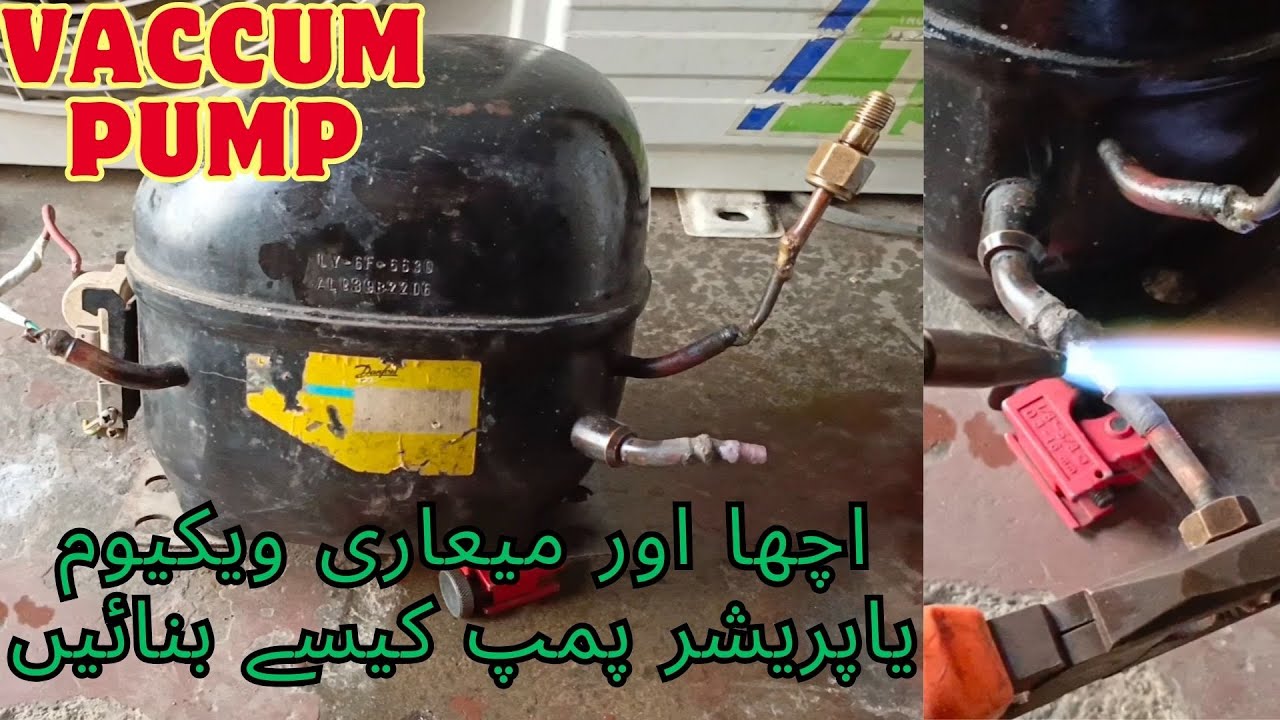 How To Make Best Vacuum Pump From old Fridge Compressor | Best Pressure ...
