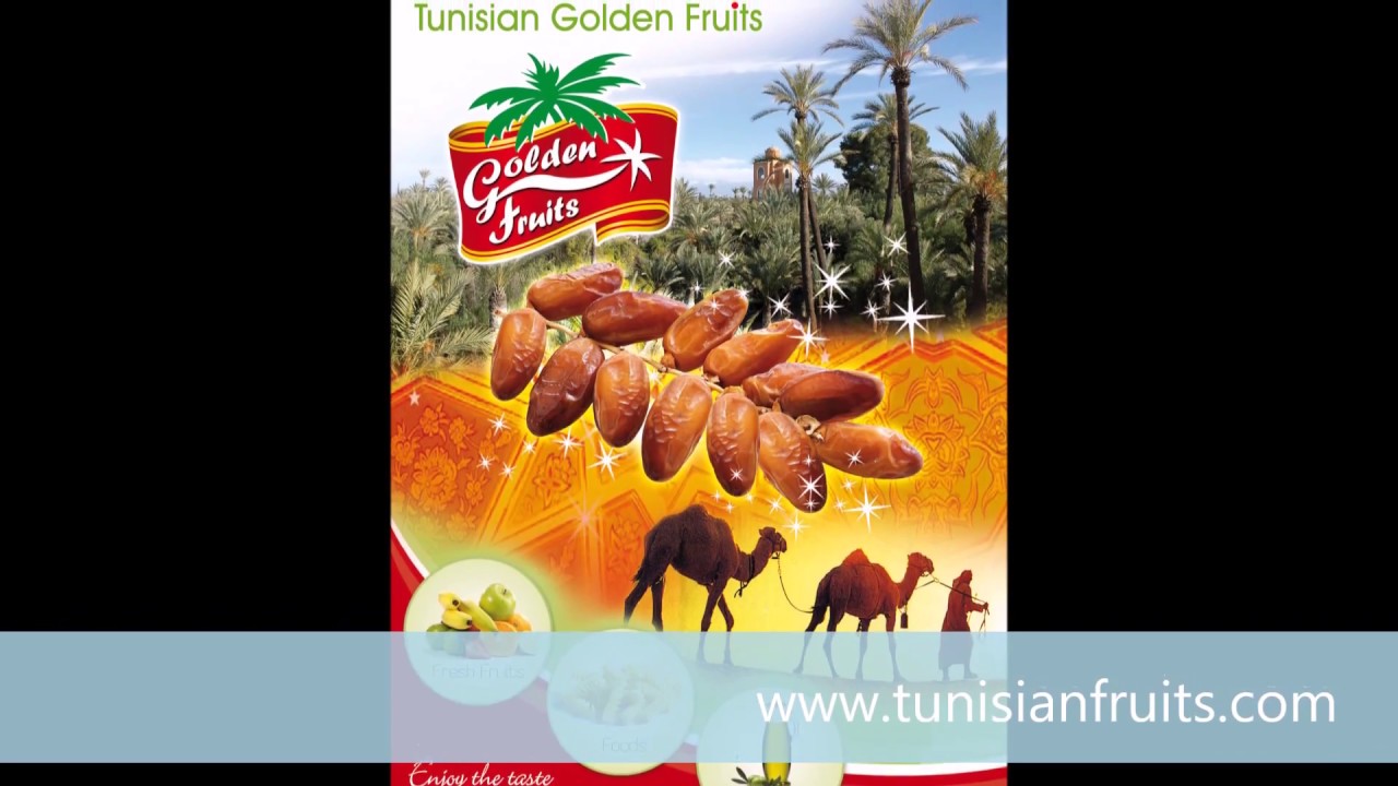 Tunisian Deglet Nour Dates GOLDEN FRUITS TUNISIA - YouTube