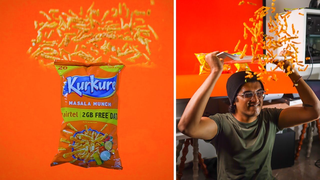 I made a @kurkure COMMERCIAL in my Bedroom using my TV ...