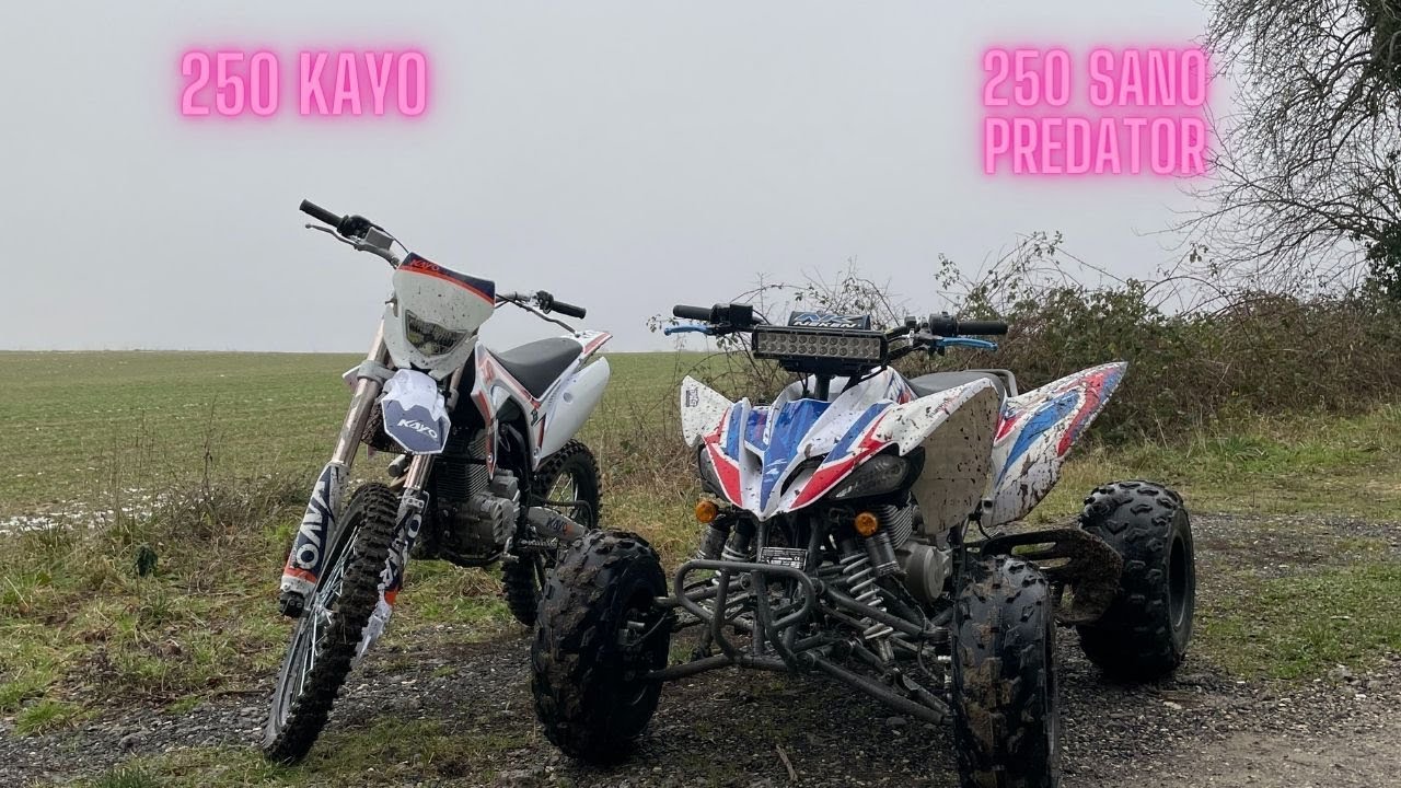 balade avec mon sano predator 250 et une 250 kayo - YouTube