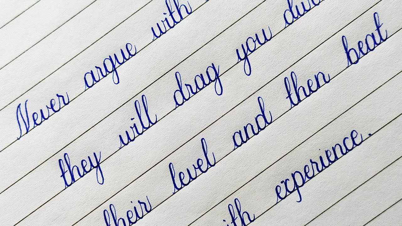 Motivational quotes - English handwriting - YouTube