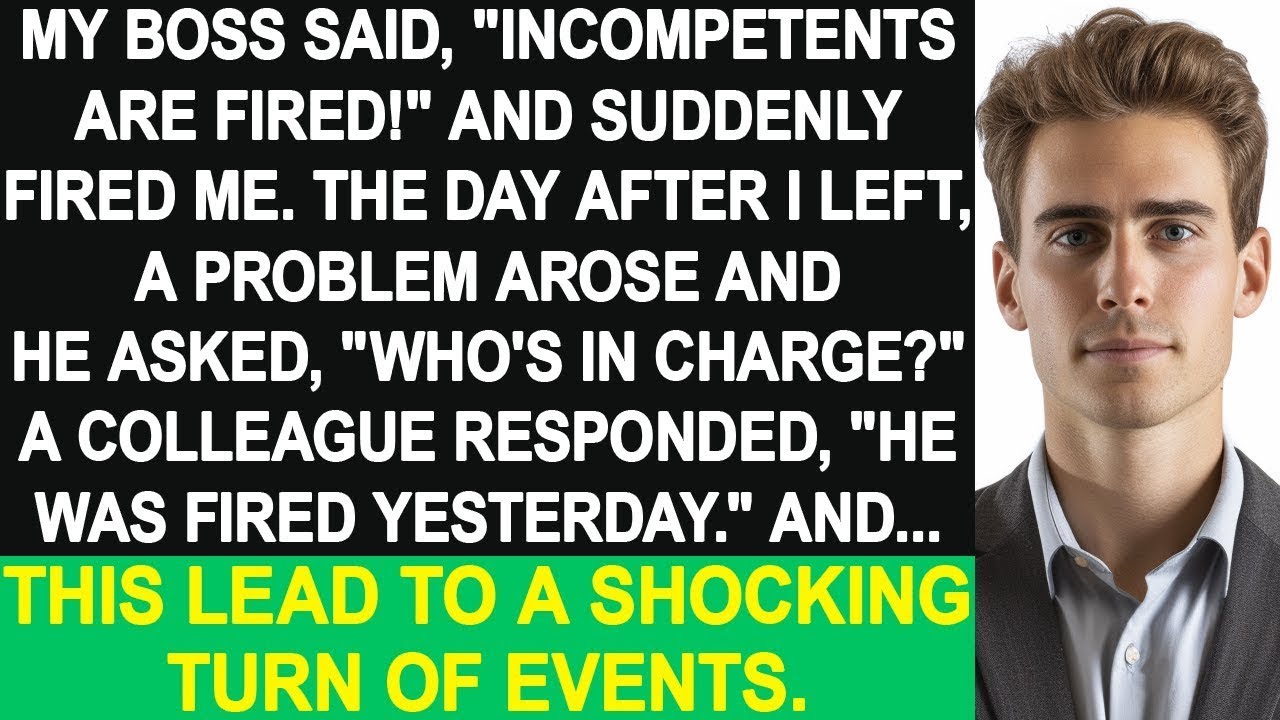 My boss suddenly fired me The next day, a problem arose and it led to a ...